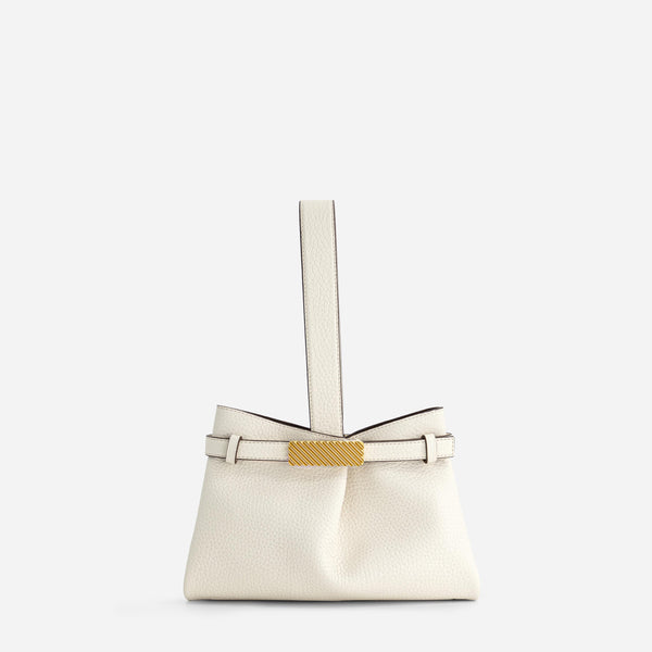 Span Clutch - Grained Cream