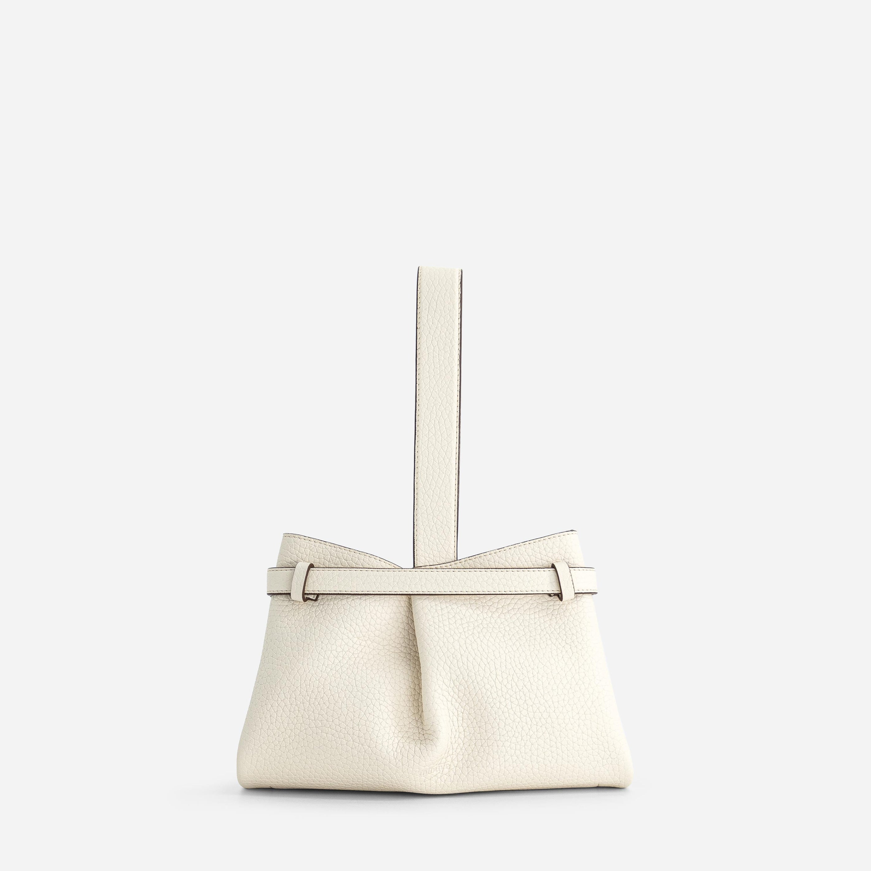Span Clutch - Grained Cream