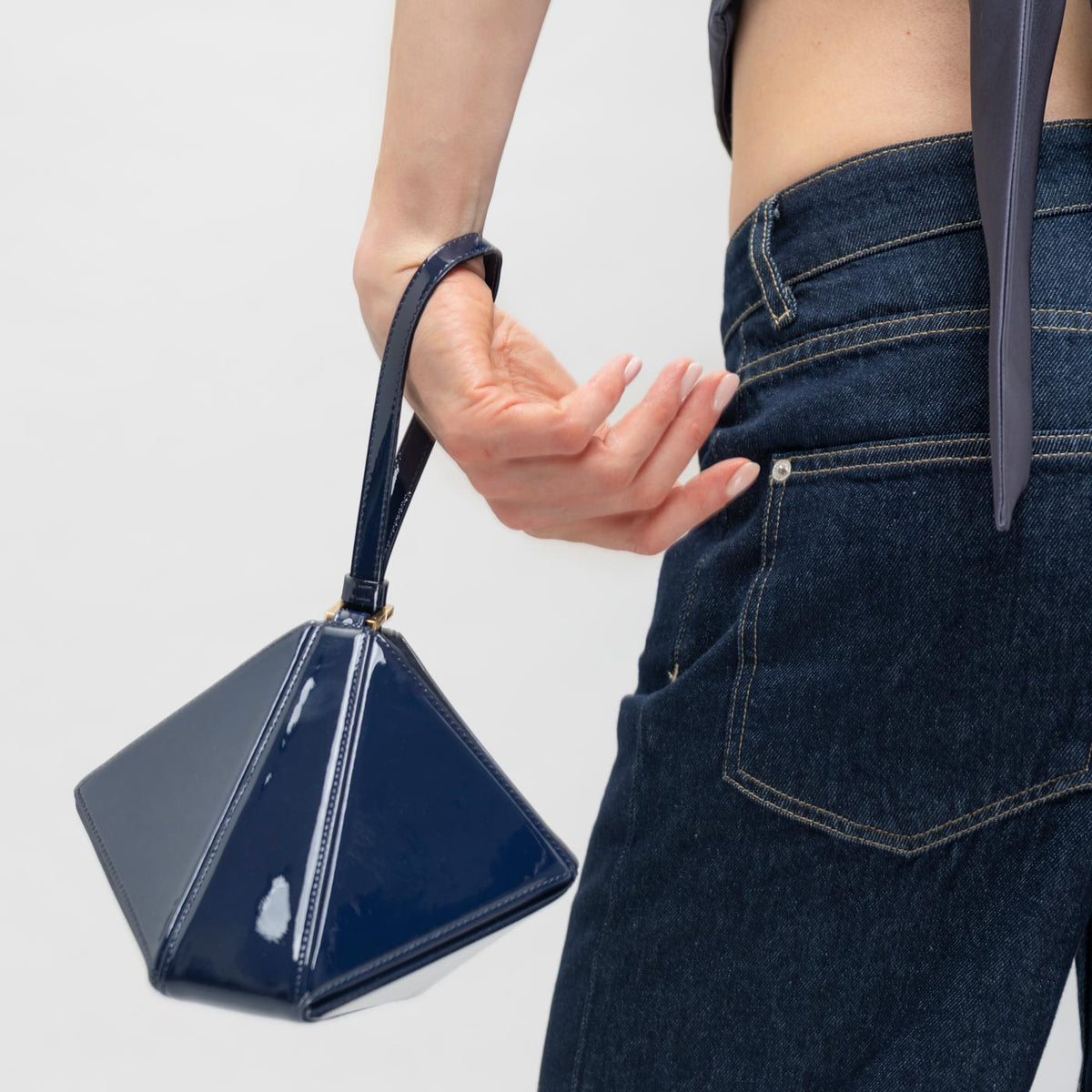 Mini Flex Bag - Patent Brown